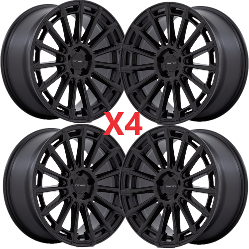 20 NICHE MATTE BLACK WHEELS AMALFI M274 RIMS 5X112 20X9 FITS MERCEDES ...