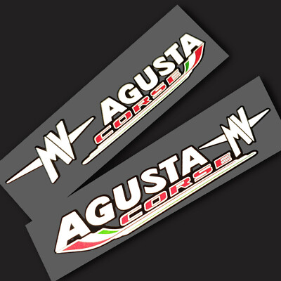 MV Agusta corse F3 F4 Motorcycle decals REFLECTIVE design x 2 pieces ...