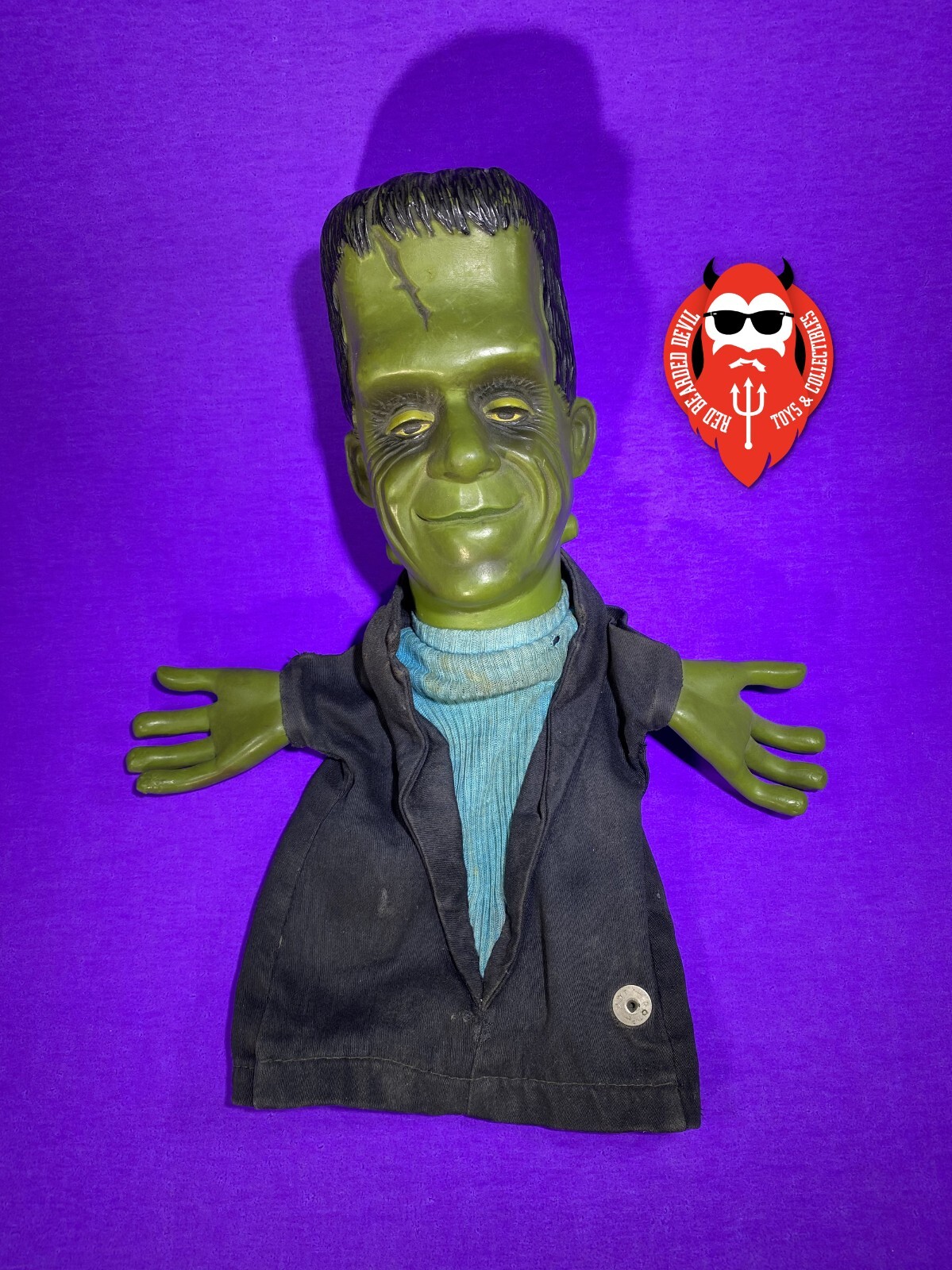 Vintage 1964 Munsters Herman Munster Hand Puppet (no talking mechanism ...