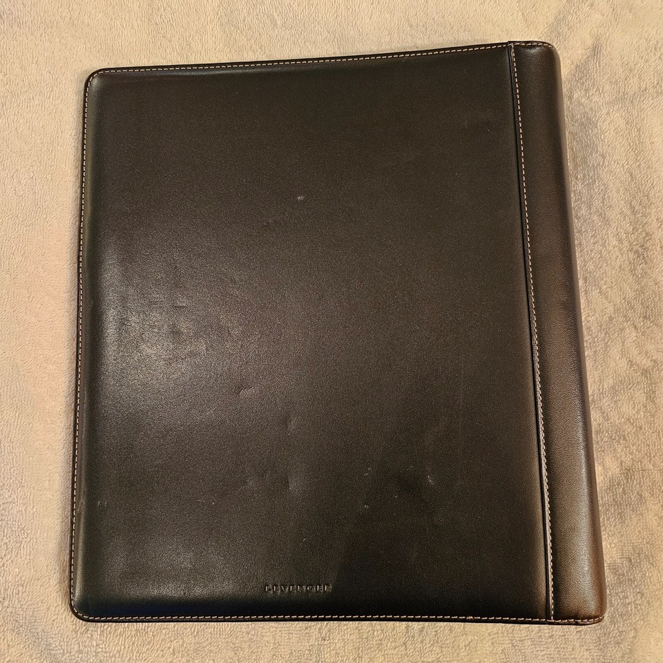 Great Buy! LEVENGER Leather Black Notebook Folder Portfolio 12x10" | eBay