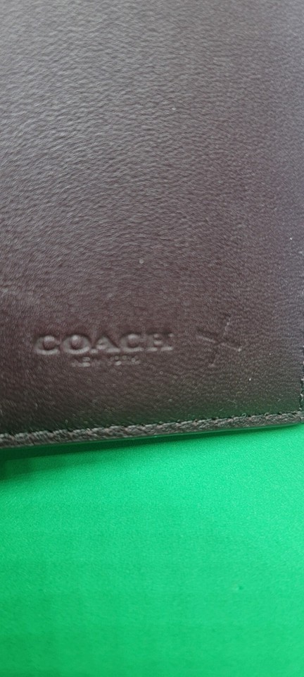 COACH Signature iPhone X XR Folio Case Wallet Khaki Saddle 3 credit ...