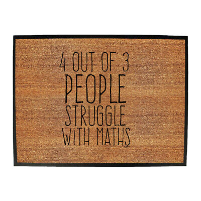 4 Out Of 3 People Struggle With Maths Bar Man Cave Novelty Door Mat ...
