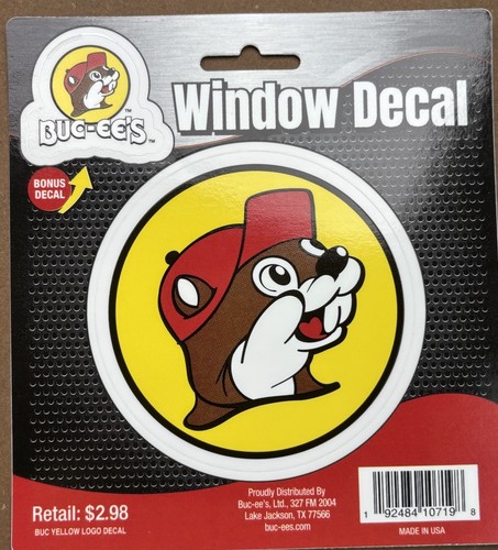 Buc-ees Logo Window Decal - Plus Bonus Decal Bucees Stickers | eBay