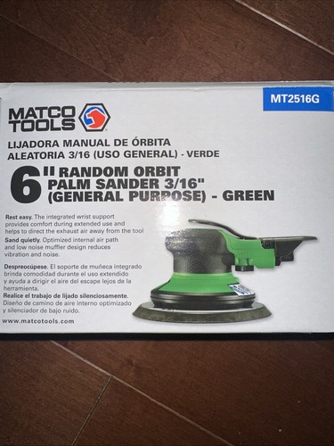 Matco Tools MT2516G 3/16" Random Orbital Pneumatic Low Noise Palm ...