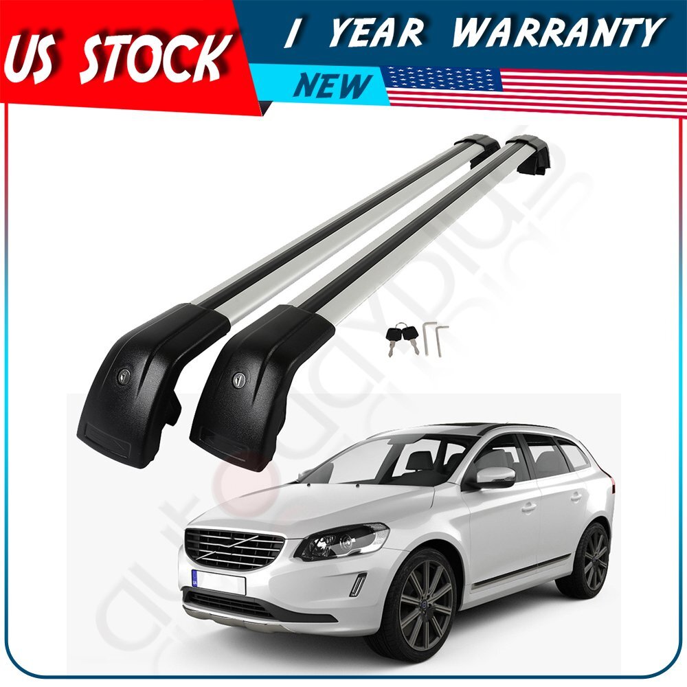 For Volvo XC60 2013-2018 Top Roof Rack Cross Bars Rails Luggage Cargo ...