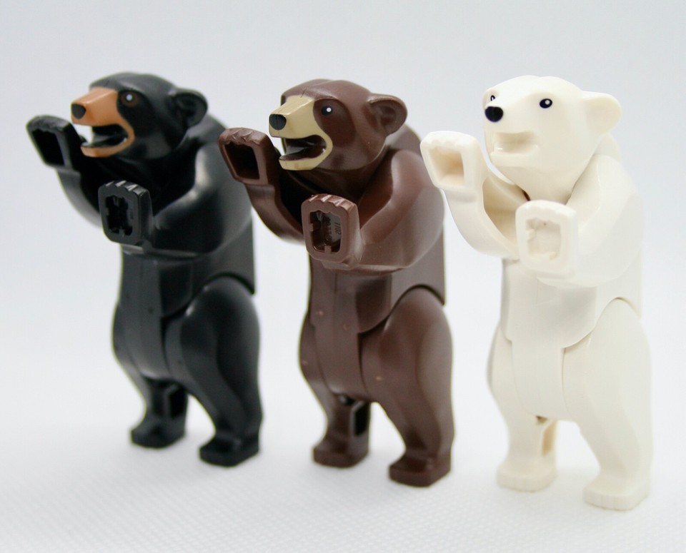 Lego Bears- Black Bear, Brown Bear, Polar Bear - Animal New | eBay