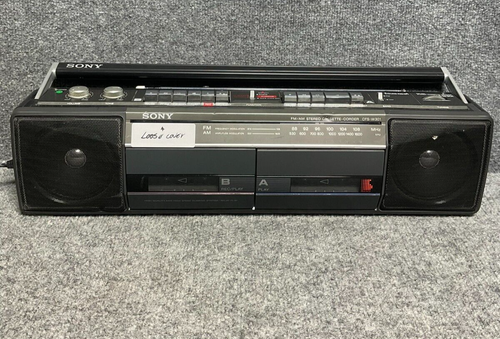 Sony CFS W301 Am FM Dual Cassette Portable Radio Boombox Recorder for ...