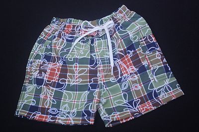 NWT CHARLIE ROCKET MINI - BOUTIQUE SWIM TRUNKS - HIBISCUS/PEAR PLAID ...