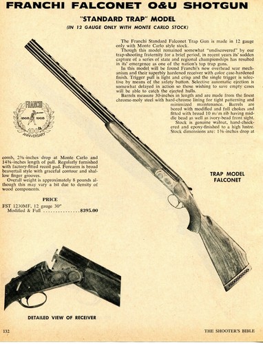 1971 Print Ad of Franchi Falconet Over & Under Standard Trap Model ...