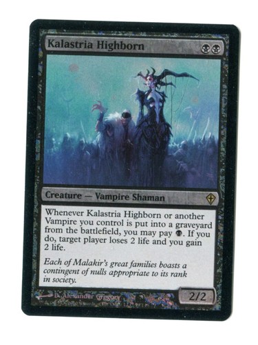 MTG Kalastria Highborn Worldwake WWK Rare FOIL Vampire Drain Life ...