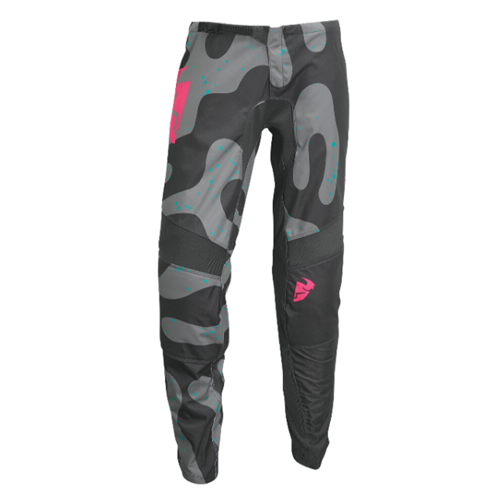 Thor Sector Disguise MX Off Road Pants Gray and Pink Women's Sizes 3/4 ...