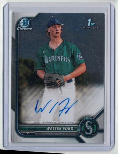 2022 Bowman Draft Chrome Autograph Walter Ford Seattle Mariners | eBay