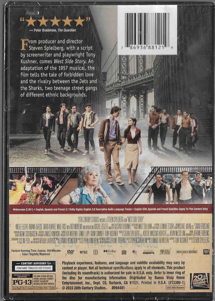 West Side Story (DVD, 2021) NEW! 786936881219| eBay