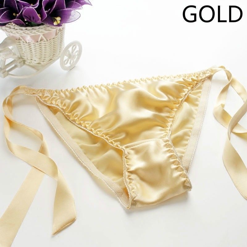 Lady 100% Pure Natural Silk Knicker Briefs Panty Underwear Lingerie ...