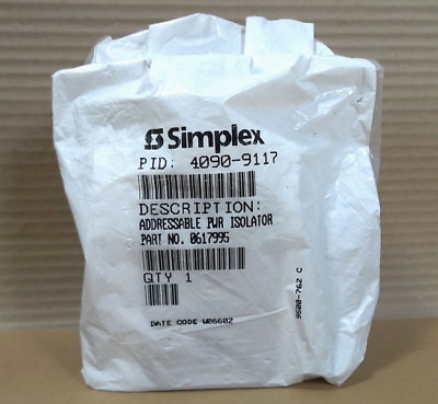 NEW SIMPLEX 4090-9117 ADDRESSABLE POWER ISOLATOR MODULE IDNET 0617995 ...
