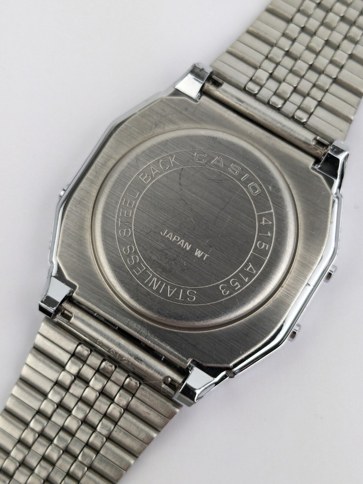 Vtg Early 80s CASIO A153 (415) Men’s 34mm Digital Watch Black Face ...