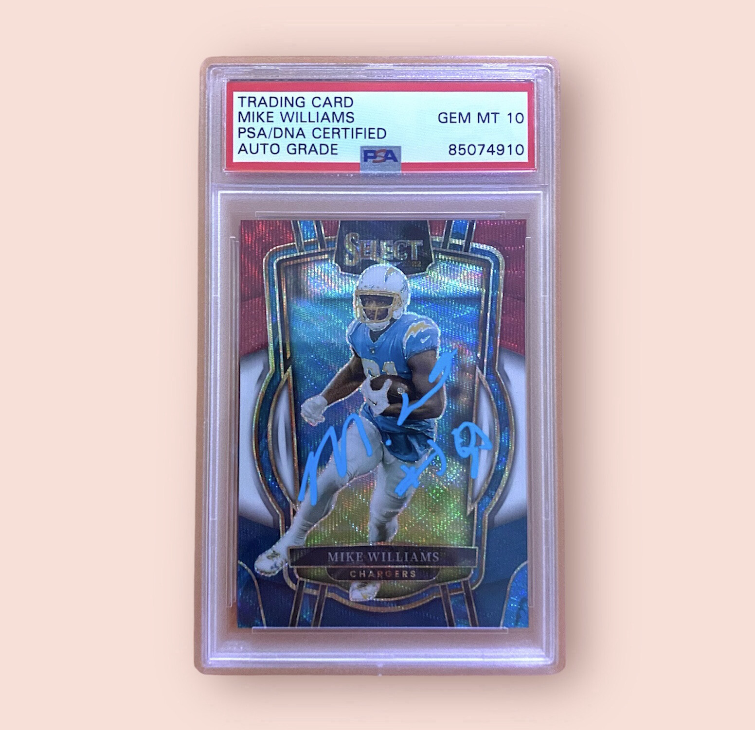 Mike Williams Signed Autographed 2022 Select RWB Card #/149 PSA GEM MT ...