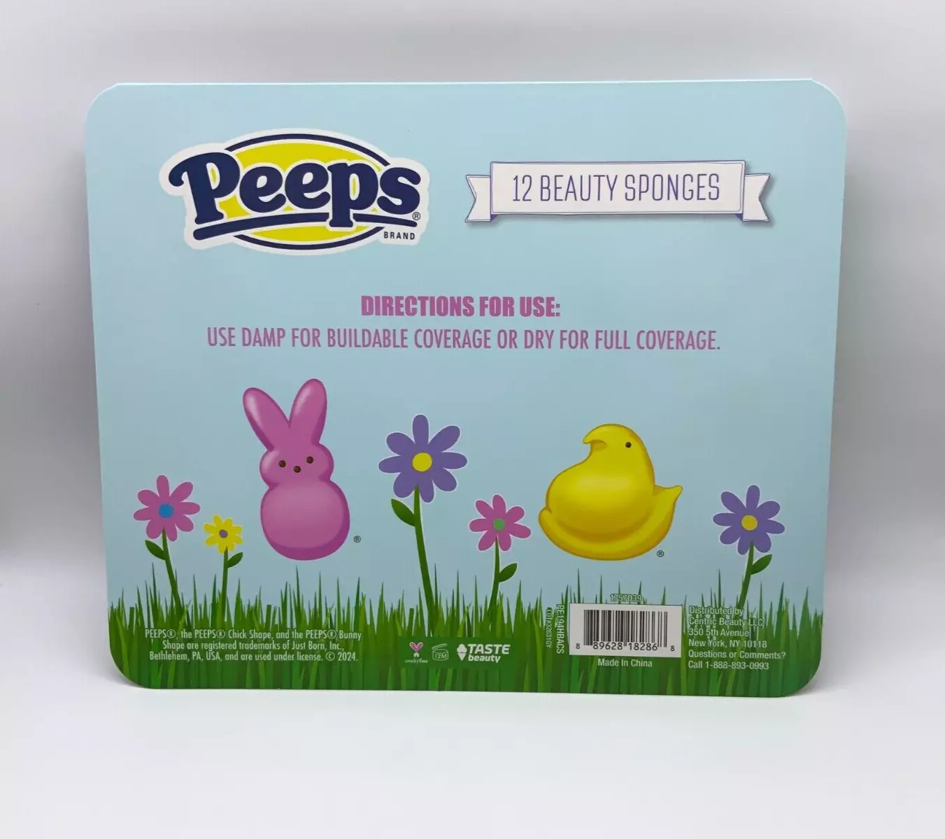 Peeps Beauty Blender Makeup Sponge Dry Buildable Full Coverage - 12 ...