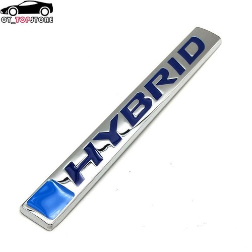 1pc HYBRID Logo Car Side Fender Rear Trunk Emblem Badge Decals ( Blue ...