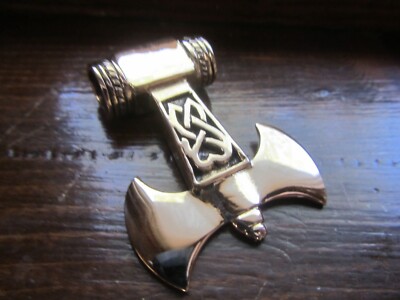 Large Celtic Labrys Bronze Ancient Pagan 2-Headed Ax Weapon Pendant ...