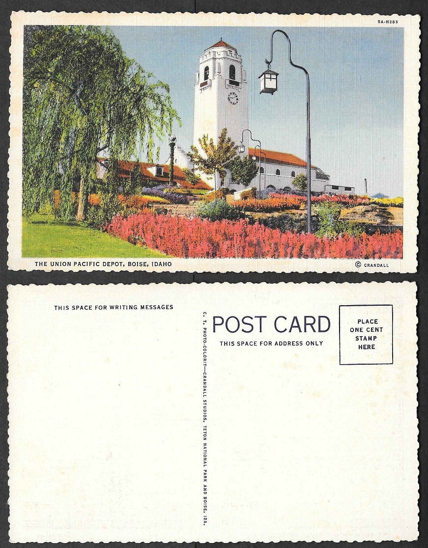 Old Railroad Postcard - Boise, Idaho - Union Pacific Depot | eBay