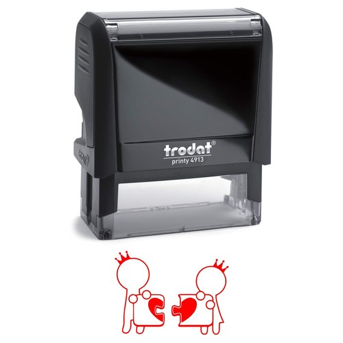 Happy Valentine Day Puzzle Couple Self-Inking Stamp – Love Puzzle 7/8 ...