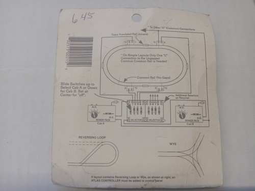 Atlas #215 Selector with 4 control switches works with HO, N & O New ...