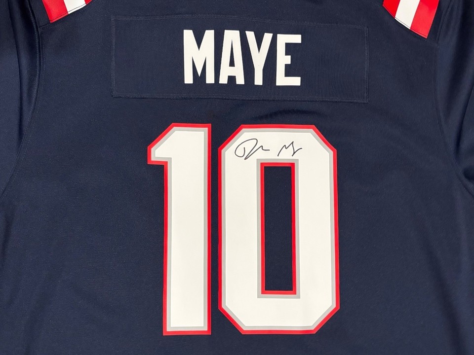 Drake Maye Signed Autographed Nike New England Patriots Jersey with COA ...