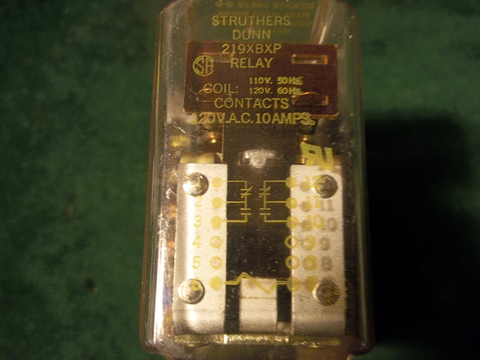 STRUTHERS DUNN Relay 219XBXP- 120VAC w/Socket P/NO27390 New No Box ...
