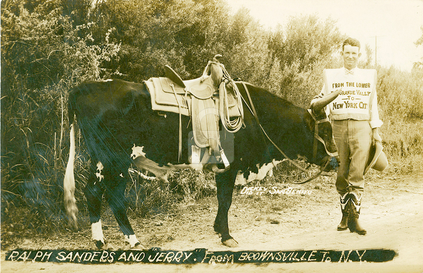 Ralph Sanders and Jerry From Brownsville To NY 1930 RPPC Photo Postcard ...