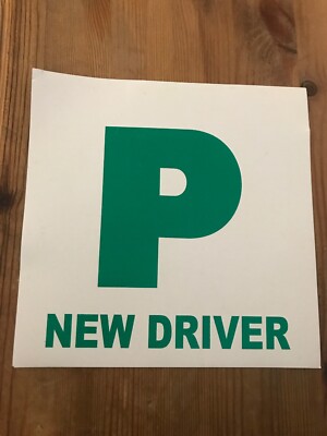 Used Driver P Plate Sticker x1 Safety Car Learner Just Passed Vinyl ...