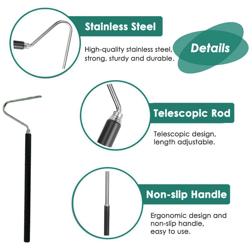 47" Heavy Duty Snake Tongs &59" Extendable Reptile Grabber Catcher Net ...