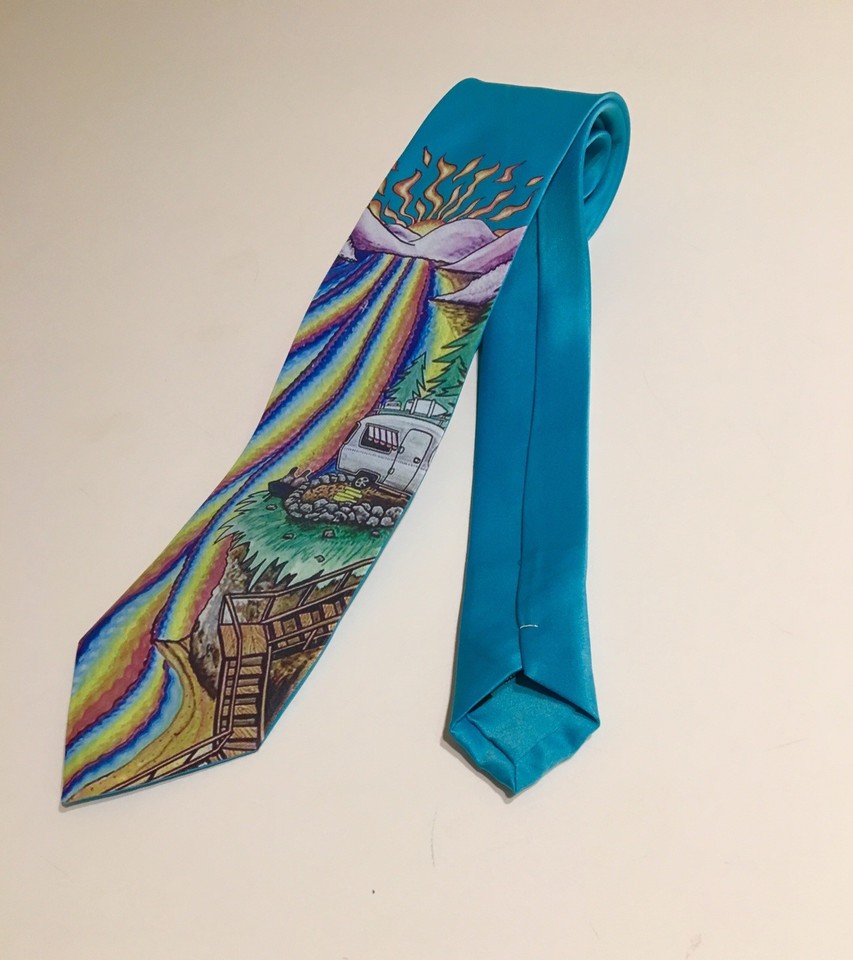 Sun, Camping, Rainbow, River, Necktie, Unique And Cool Artsy Tie, One ...