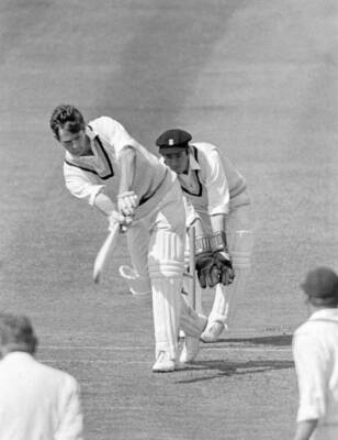 Richard Hutton Batting For Yorkshire 1969 Old Cricket Photo | eBay ...