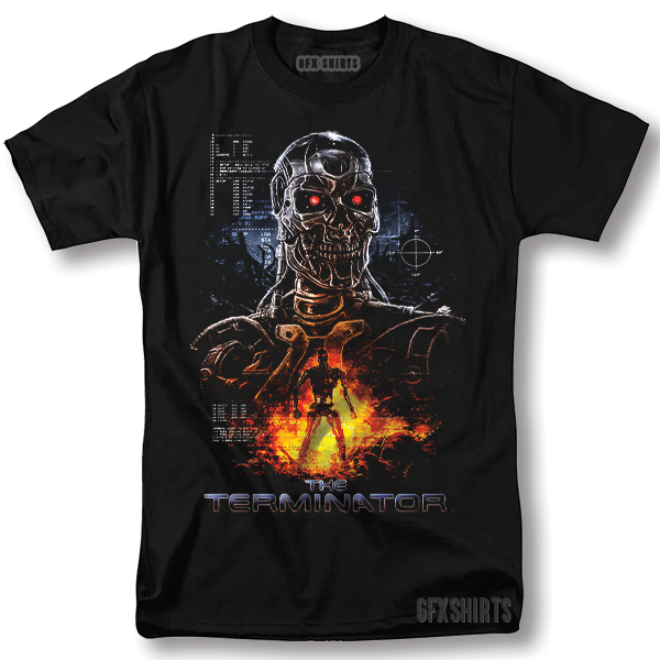Terminator Shirt Graphic Movie Classic Retro Vintage Graphic Design T ...