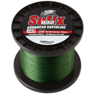 Sufix 832® Advanced Superline® Braid - 30lb - Low-Vis Green - 3500 yds ...