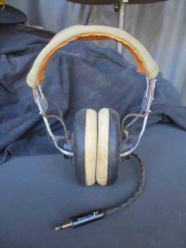 WWII, USN USMC Pilot Headset, Aviation Headphones NAF 48490-1, TYPE CTE ...