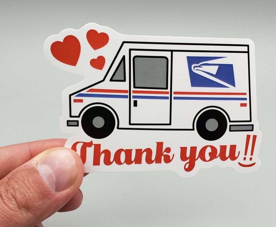 Thank You USPS Mail Carriers Post Office Mail Box Vinyl Appreciation ...