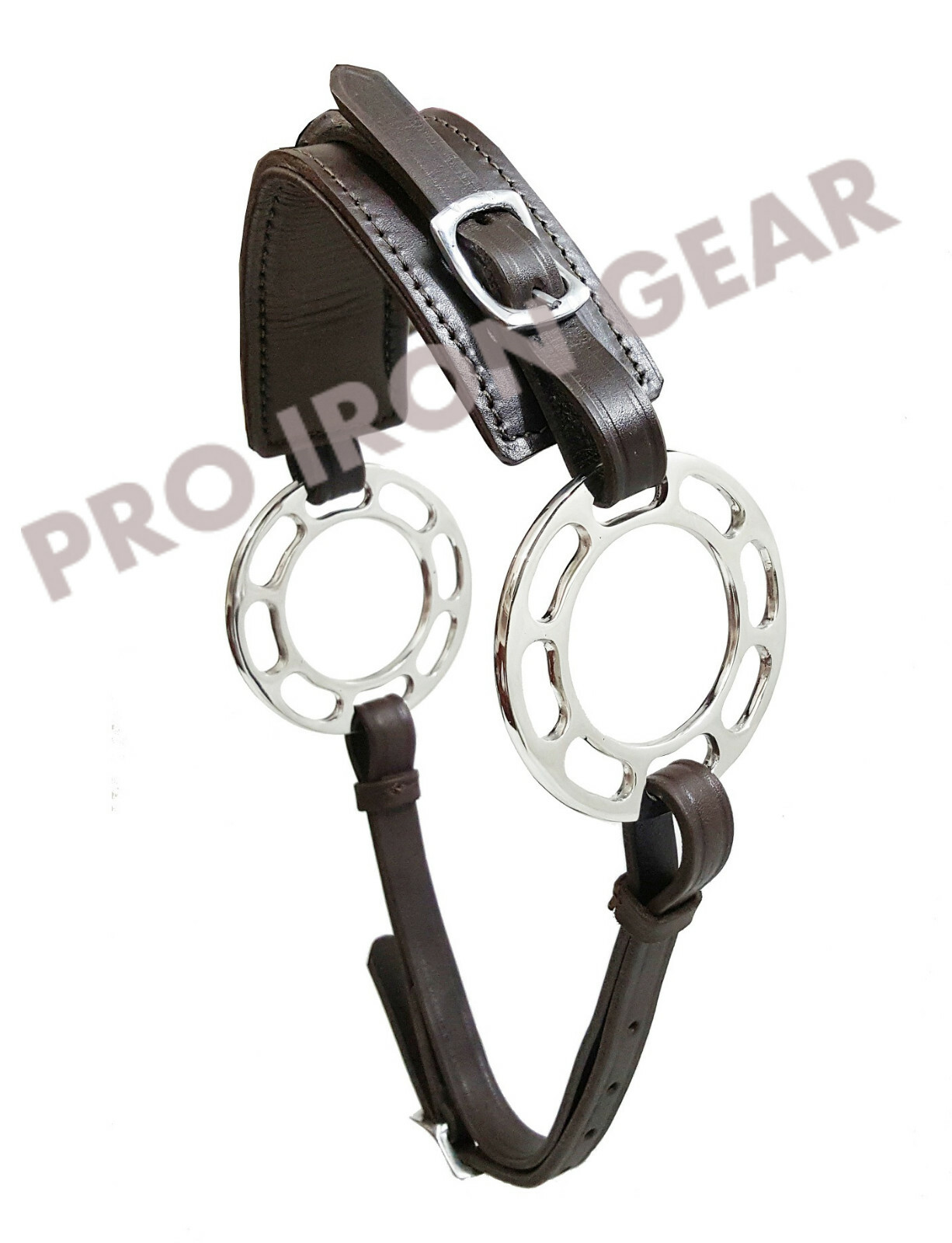 Hackamore Bitless Horse Bit English Western Adjustable Leather (BROWN ...