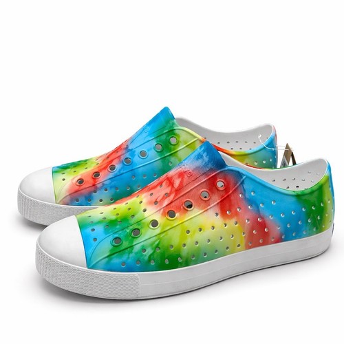 Native Jefferson Slip-On Water Shoe Rainbow Tie Dye Lightweight Mens 9 ...