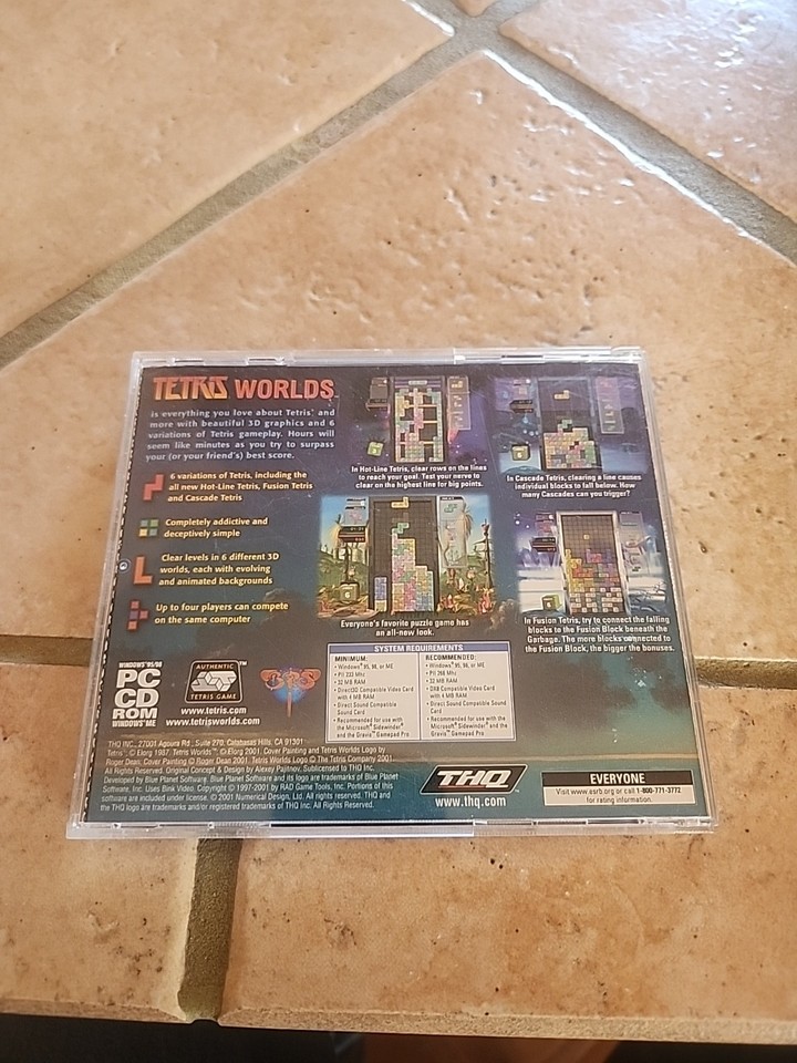 Tetris Worlds PC CD-rom Game for Windows 95/98 With Manual (2002, THQ ...