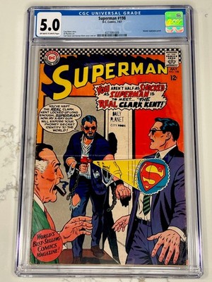 Superman #198 CGC 5.0 (1967) Real Clark Kent Exposed! Atomic Panel Key ...