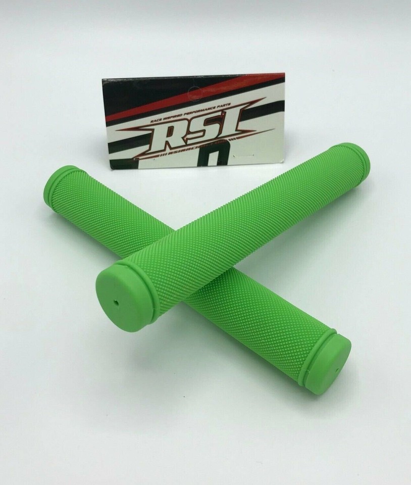 7" RSI Rubber Snowmobile Grips -GREEN- | Arctic Cat Polaris Skidoo ...