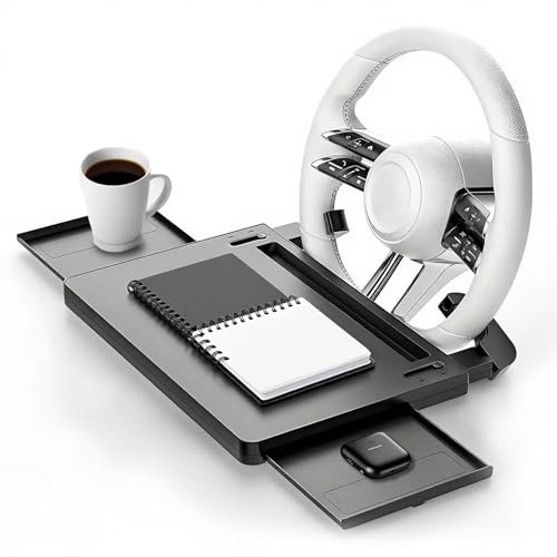 Large Car Steering Wheel Desk for Eating and Laptop Work in Most Cars ...