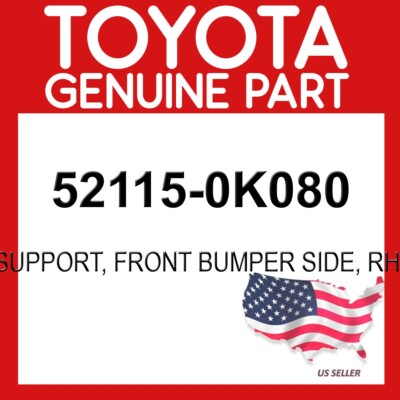 Toyota Genuine 52115-0K080 Support Front Bumper Side RH 521150K080 OEM ...