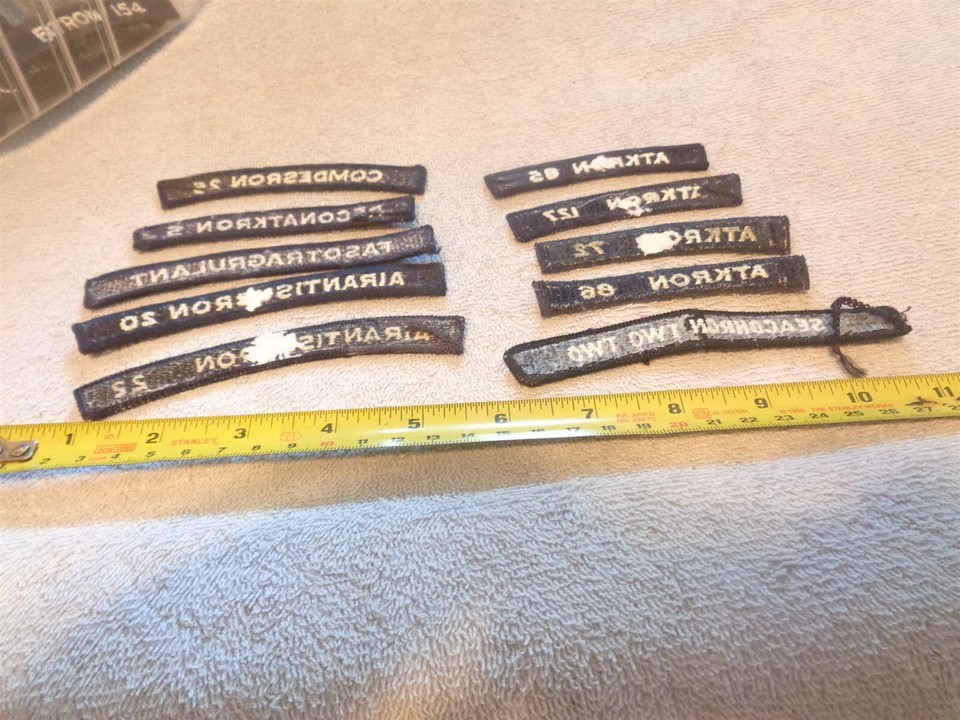 Ten (10) Different Navy Tabs or Rockers (BOX KIWI BAG#CT5) | eBay