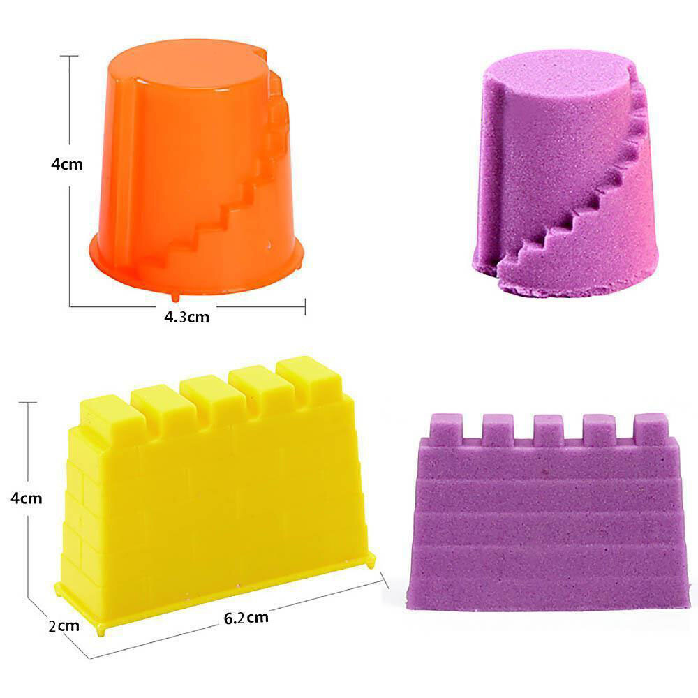 6 Mini Sand Castle Molds Building Pyramid Sandcastle Play Toy Gift ...