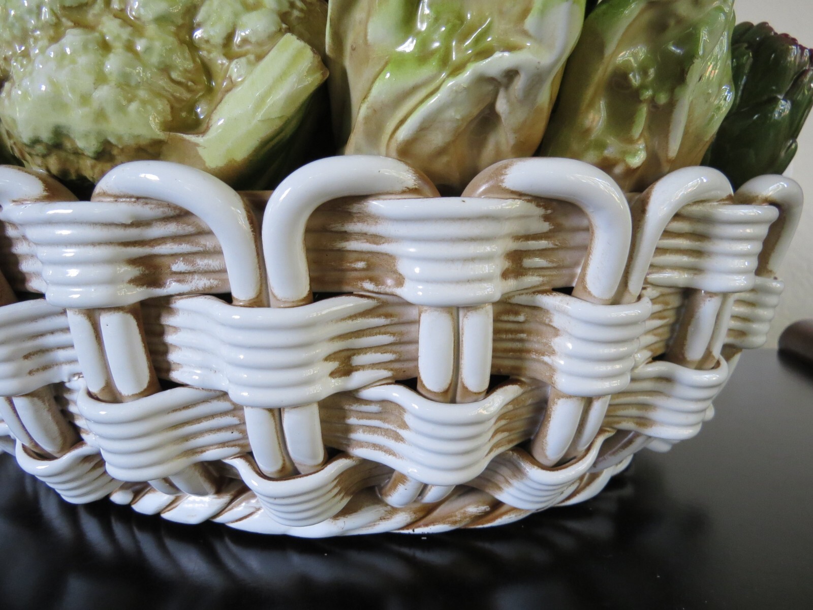 Exceptionally Large Italian Majolica Vegetables Pottery Mid Century ...