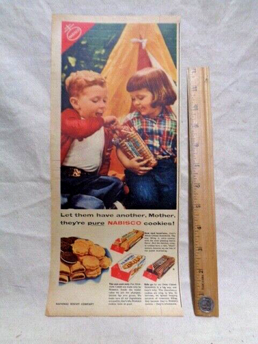 Vintage Ad NABISCO cookies 1954 Darla Girl & boy CUTE Swiss Creme OLD ...