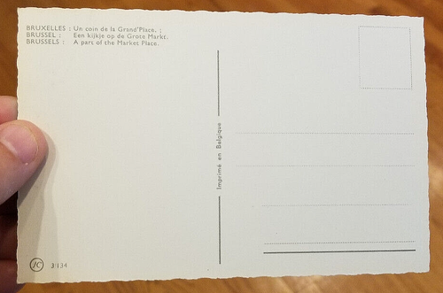 1963 LOT 5 POST CARDS PC of BRUSSELS/BELGIUM/BRUXELLES Tourist Sights ...